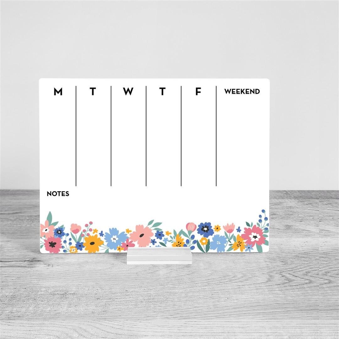 Desk Weekly Planner, Acrylic Planner, Dry Erase Board, Dry Erase ...