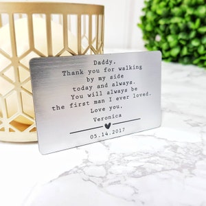 Wallet Insert Card, Gifts for Him, Customized Wallet Card, Personalized ...