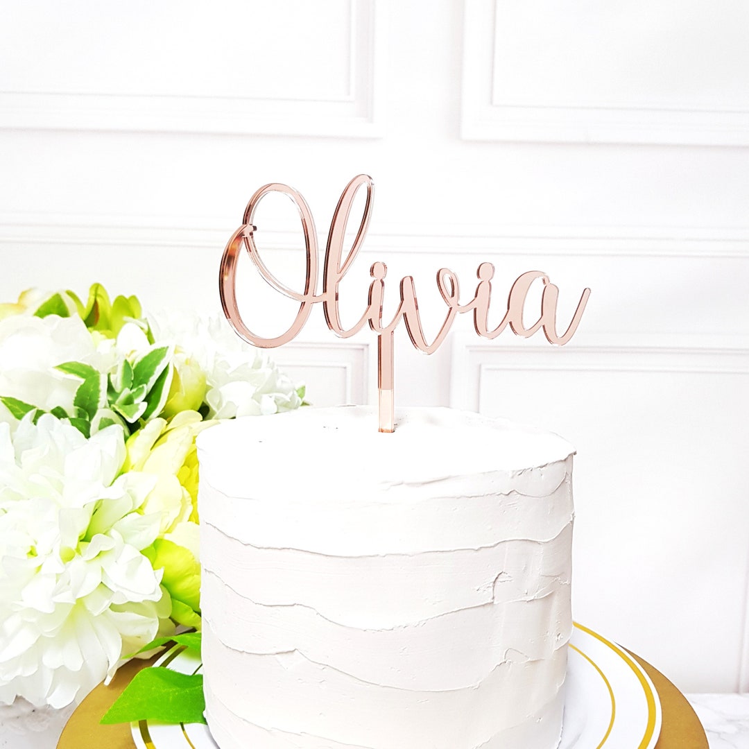 Personalized Name Cake Topper, Custom Name Cake Topper, Birthday Cake ...