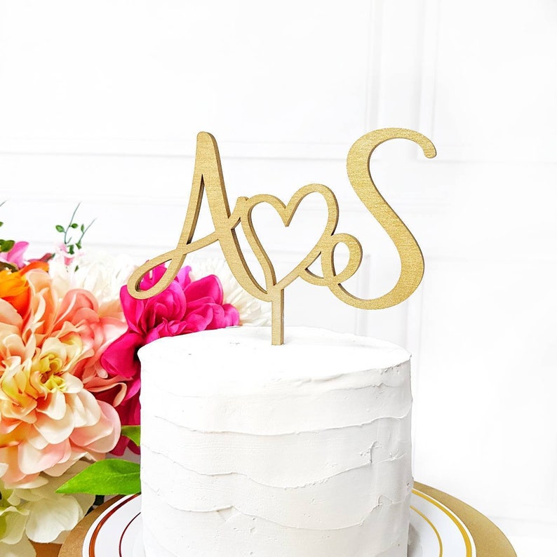 Initial Cake Toppers Wedding Cake Topper Initials Cake - Etsy Canada