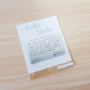 Wallet Insert Card Gifts for Him Customized Wallet Card - Etsy Canada