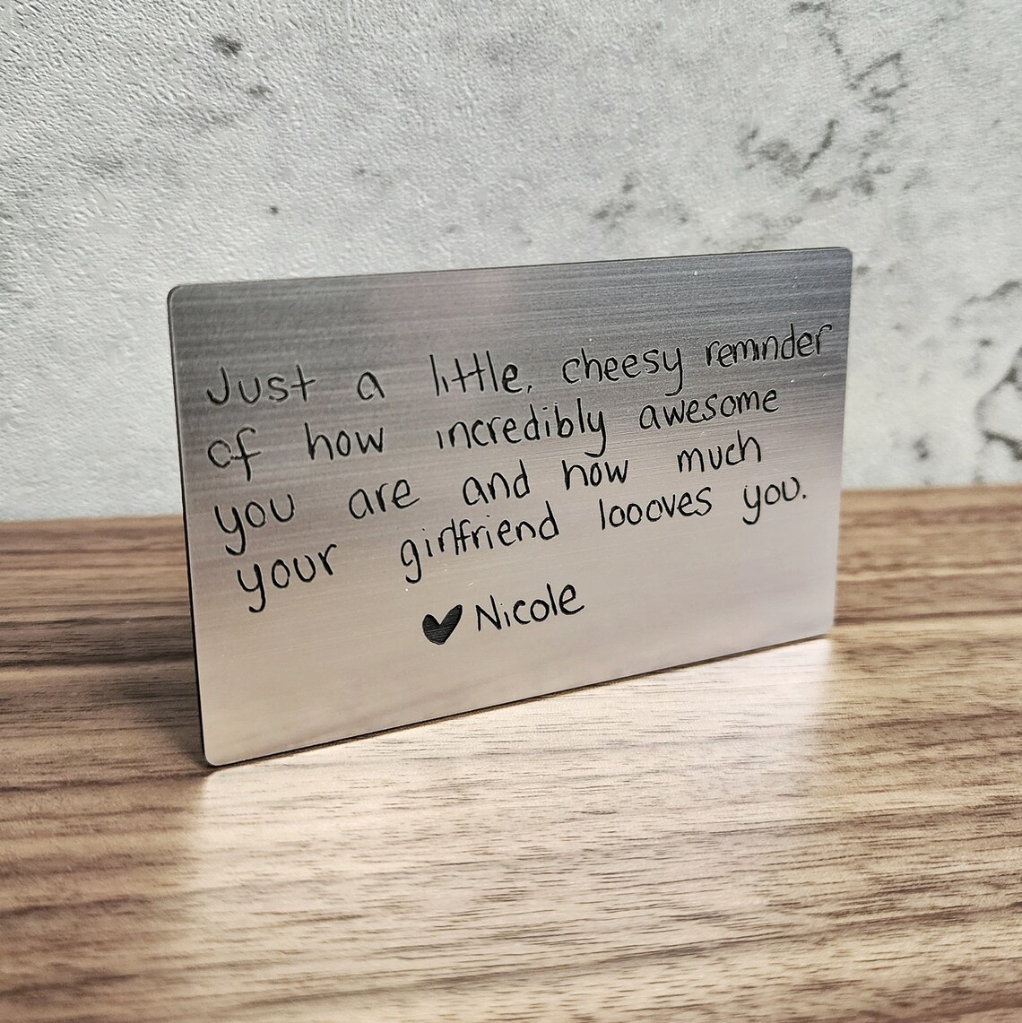 Custom Handwritten Wallet Card, Gifts for Him, Customized Wallet Card ...