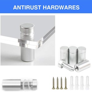 Set of 4 Standoffs Hardware for Signs, Acrylic Sign Hardware, Metal ...