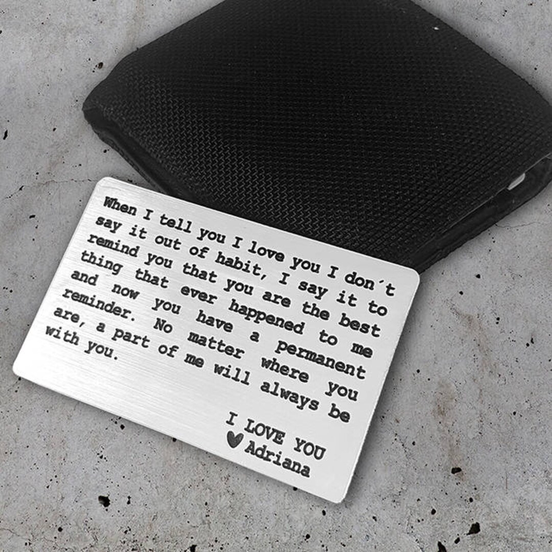 Wallet Insert Card, Gifts for Him, Customized Wallet Card, Personalized ...