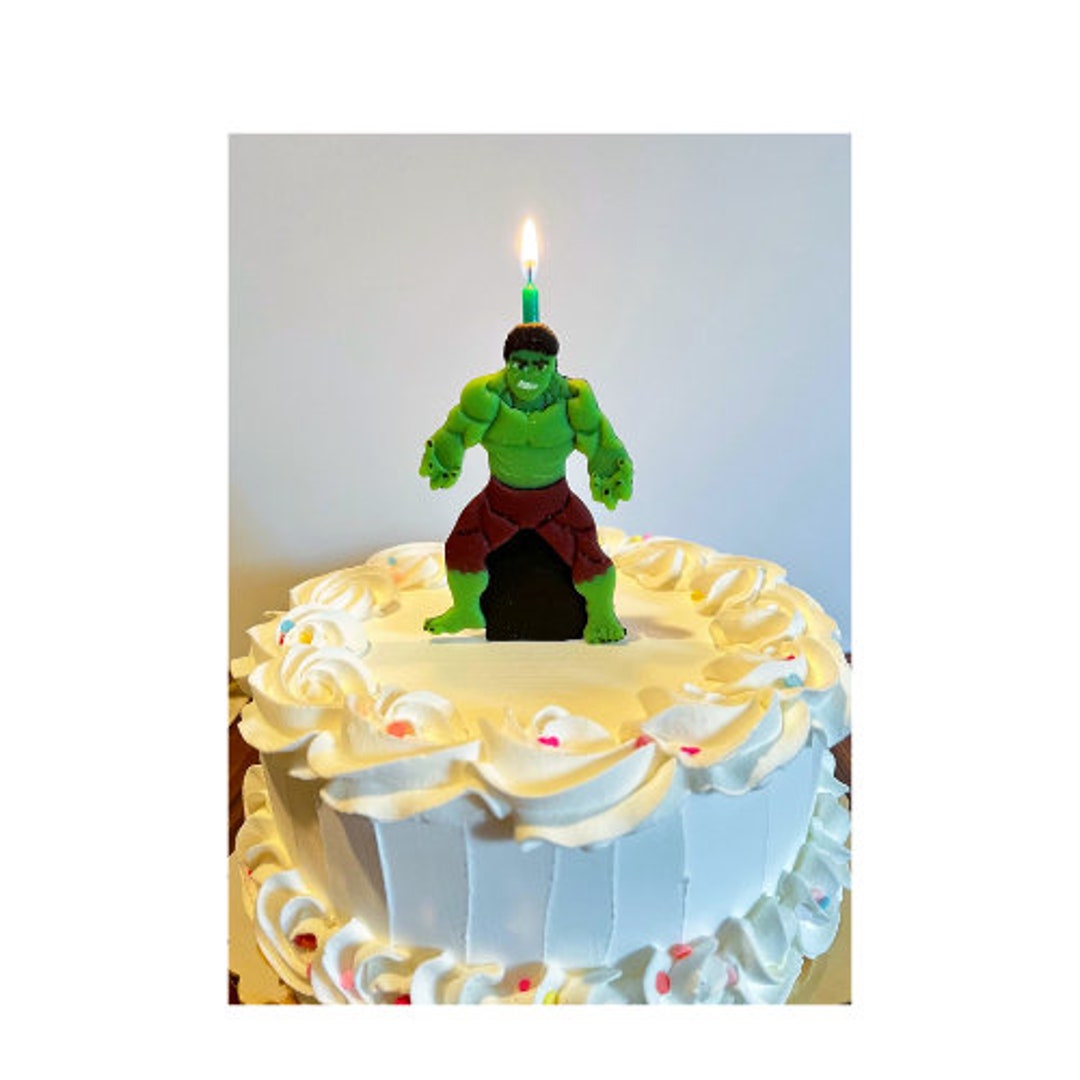 Hulk Birthday Cake Topper Candle Keepsake Reusable - Etsy