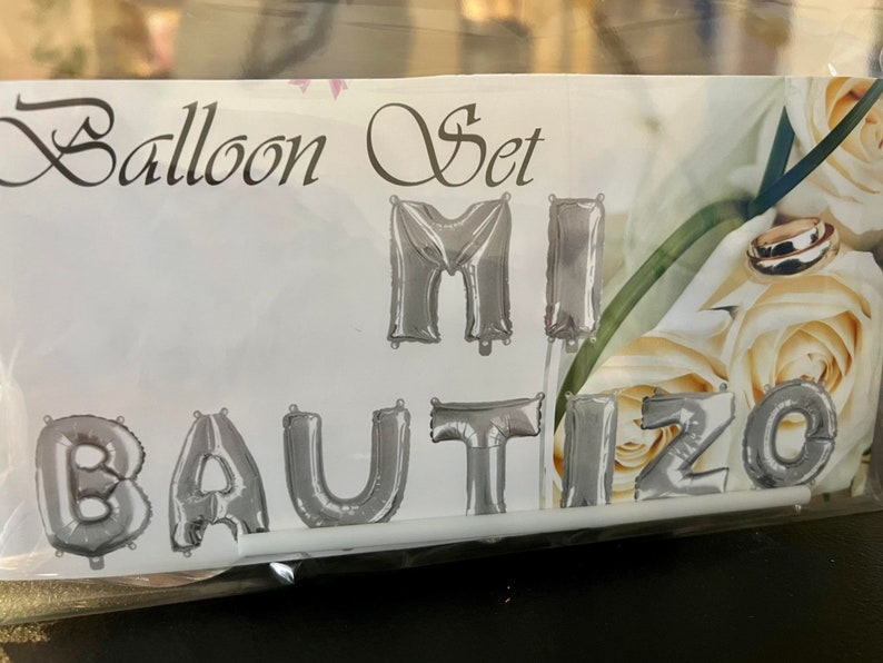 Mi Bautizo Spanish Letters Balloons - Etsy