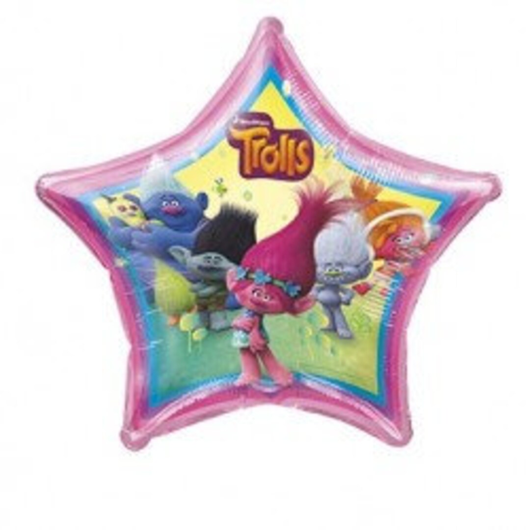 Troll Pink Birthday Party Foil Balloon - Etsy