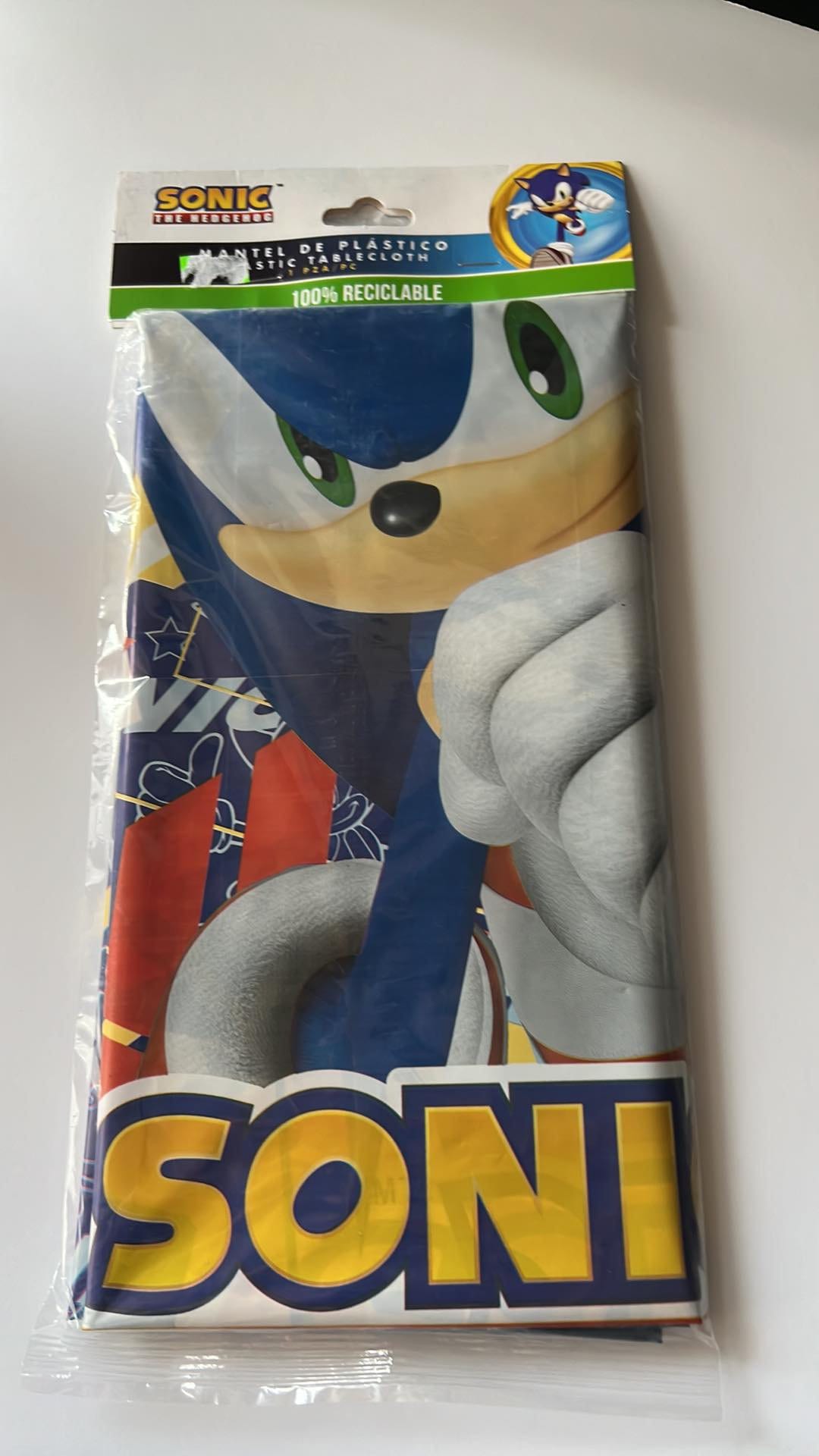 Sonic Plastic Table Cover Sonic Birthday Party, Sonic Tablecloth - Etsy