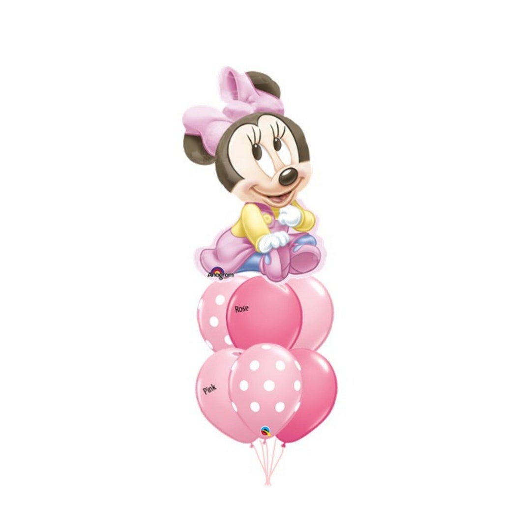 33" Baby Minnie Pink Shaped Balloon, Baby Shower, First Birthday Party ...