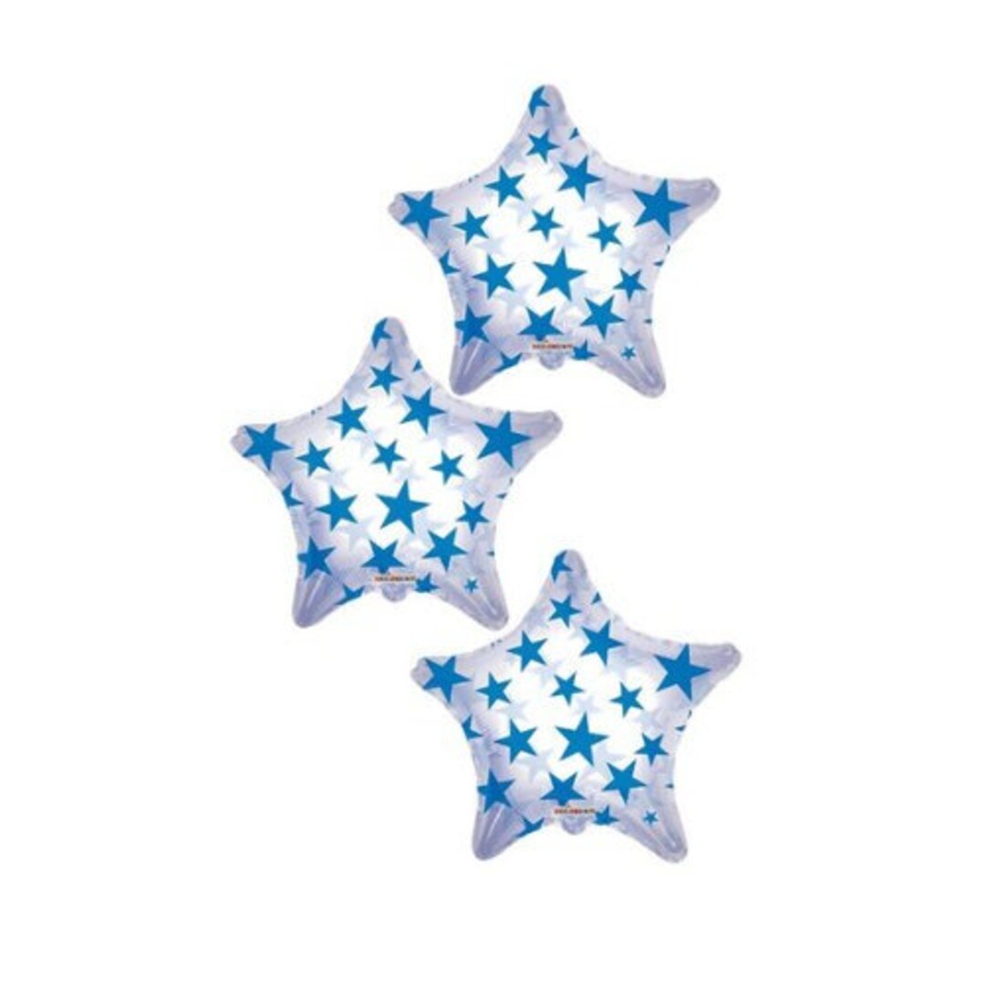 Clear Blue Star Balloon Set, Blue Star Balloon, Star Shaped Foil ...