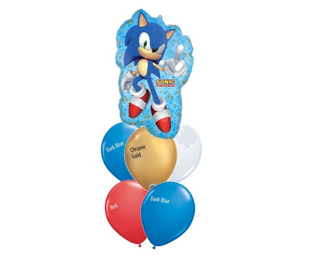 Sonic Balloon Bouquet, Sonic the Hedgehog Foil Balloons - Etsy