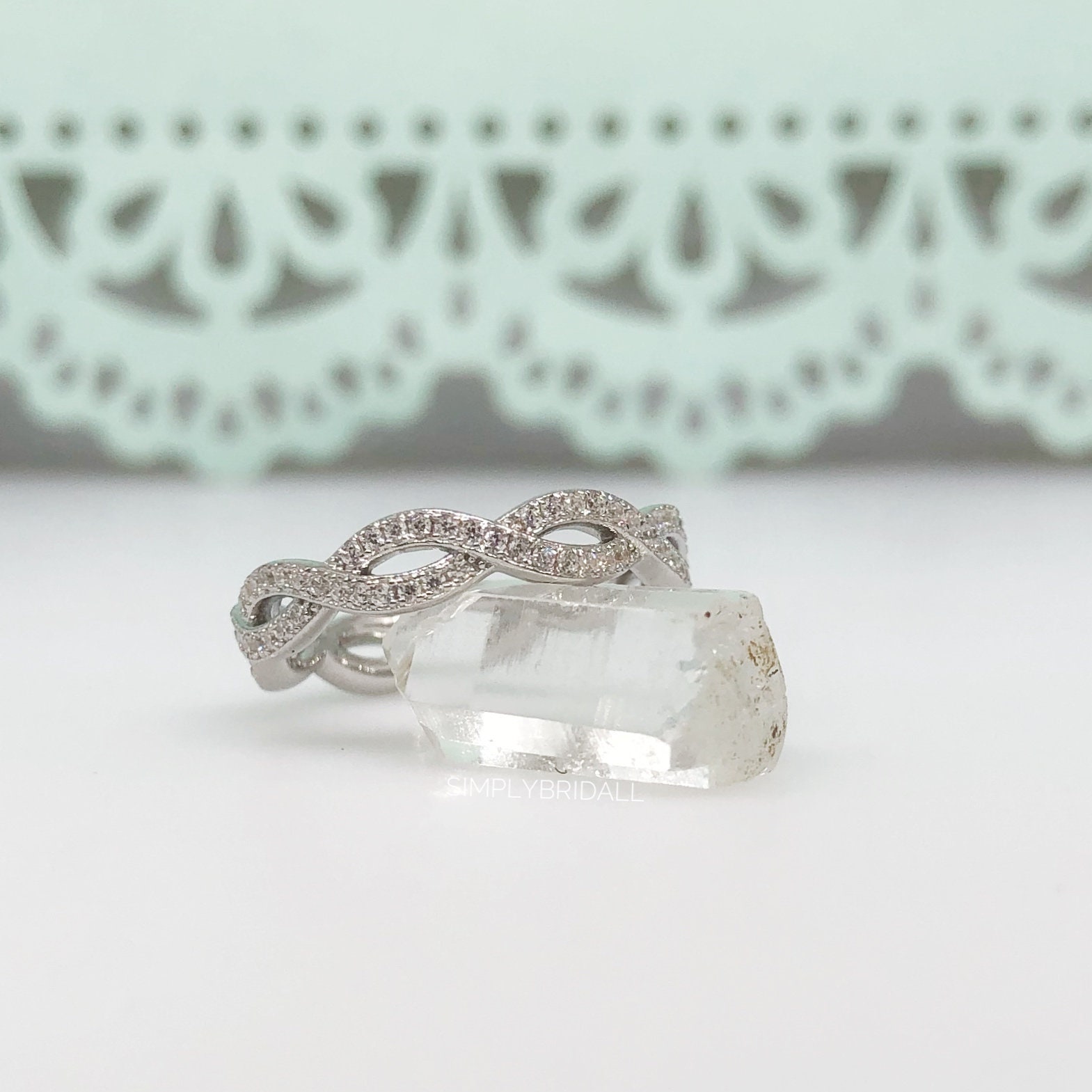 Infinity Band Braided Band Loop Twist Wedding Band Eternity | Etsy