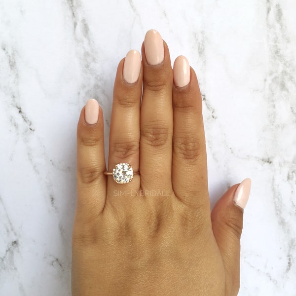 Rose Gold Cushion Cut Ring - Etsy