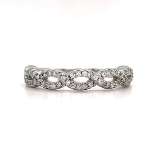 Infinity Diamond Band, Braided Band, Twist Wedding Band, Eternity ...