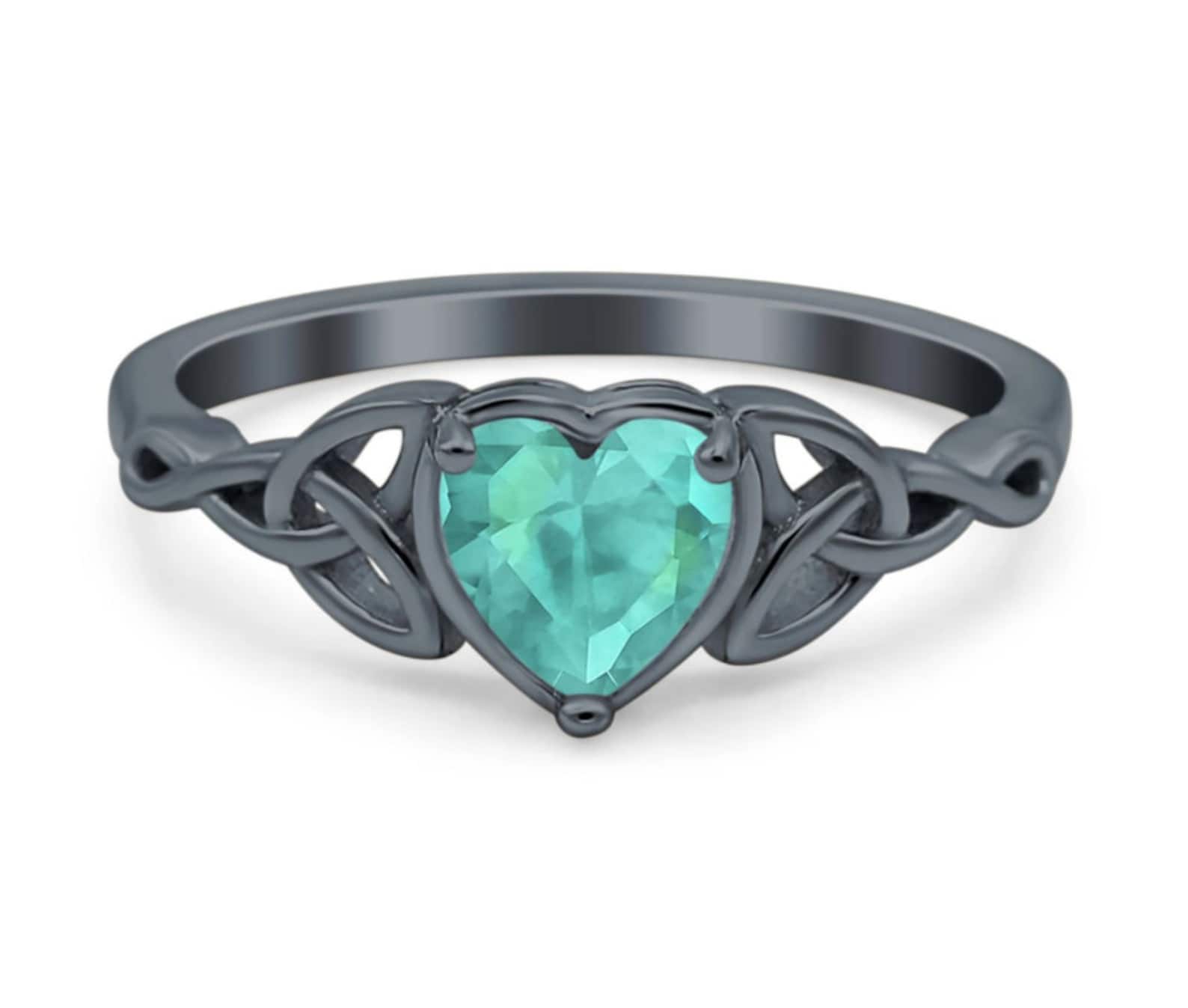 Heart Celtic Knot Ring, Promise Ring, Sterling Silver Vermeil ...