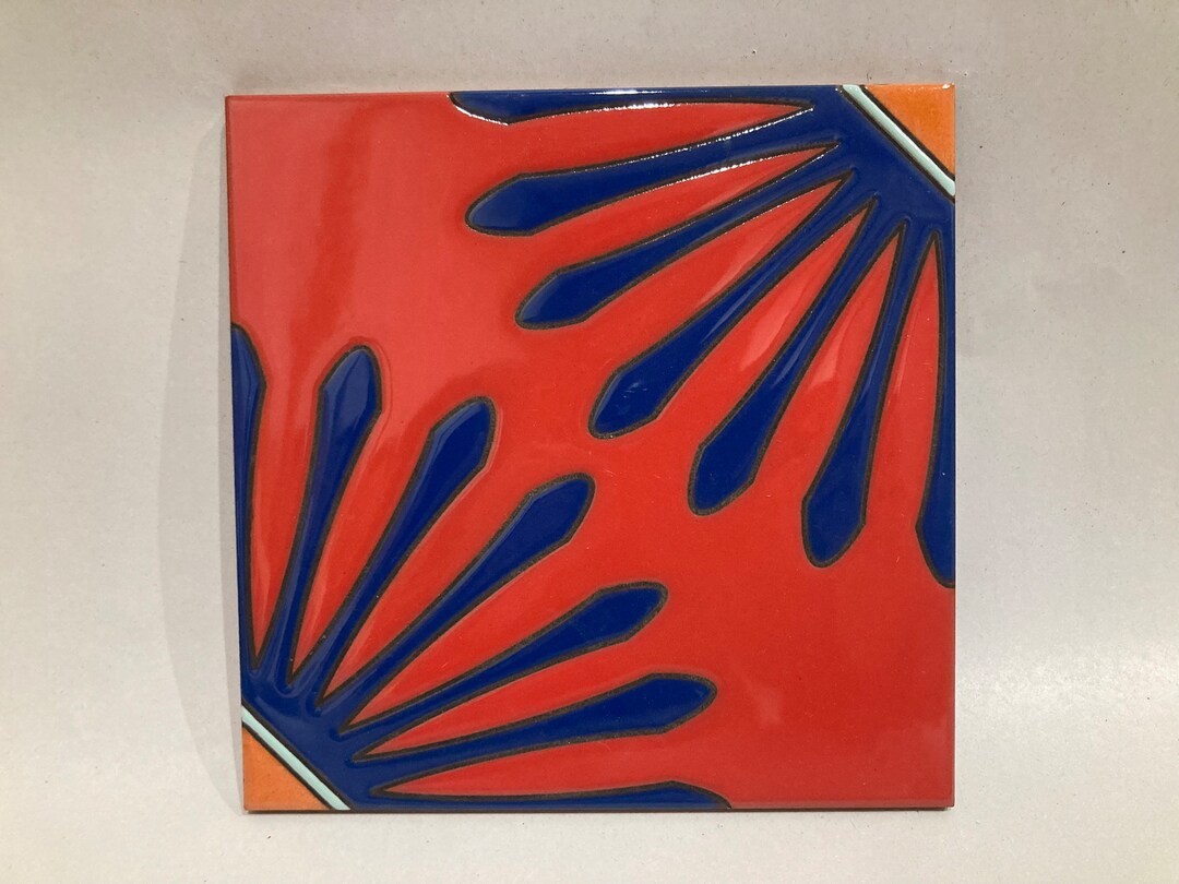 Trivet 8x8 Hand Glazed Ceramic Tile Marguerite - Etsy