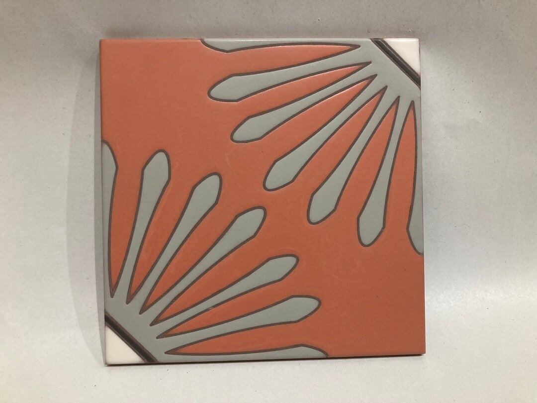 Trivet 8x8 Hand Glazed Ceramic Tile Marguerite - Etsy