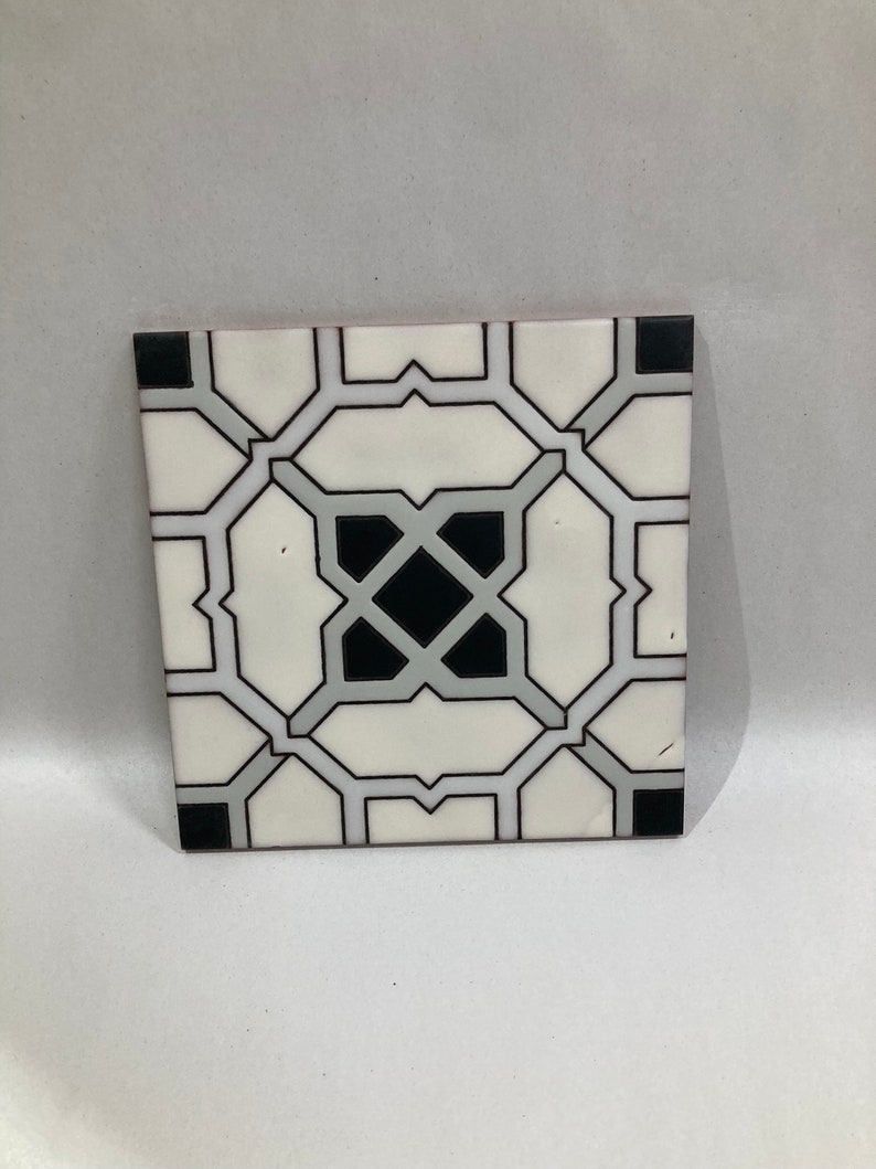 Trivet 8x8 Hand Glazed Ceramic Tile Riser 2 - Etsy
