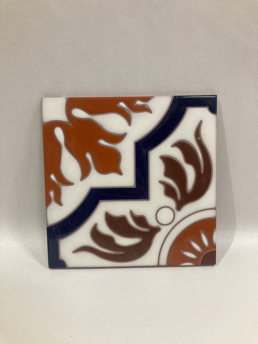 Trivet 8x8 Hand Glazed Ceramic Tile Perry 2 - Etsy