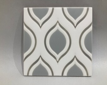 Trivet 8x8 Hand Glazed Ceramic Tile Wallflower - Etsy
