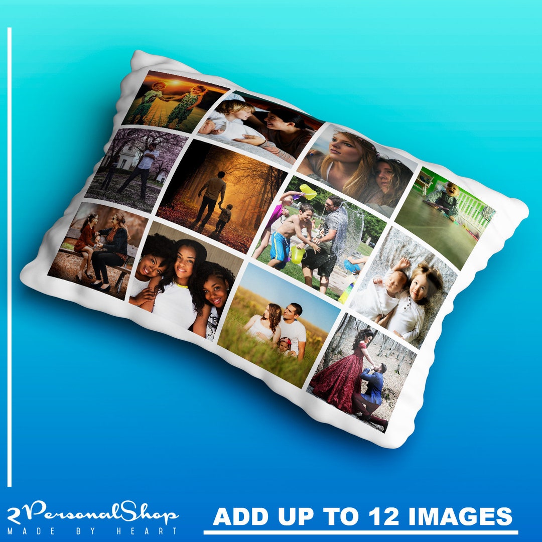 Personalised Photo Collage Pillowcase Custom Made Pillow Case Gift up ...