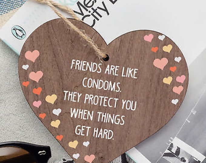 Red Ocean Funny Rude Friendship Plaque Engraved Novelty Birthday ...