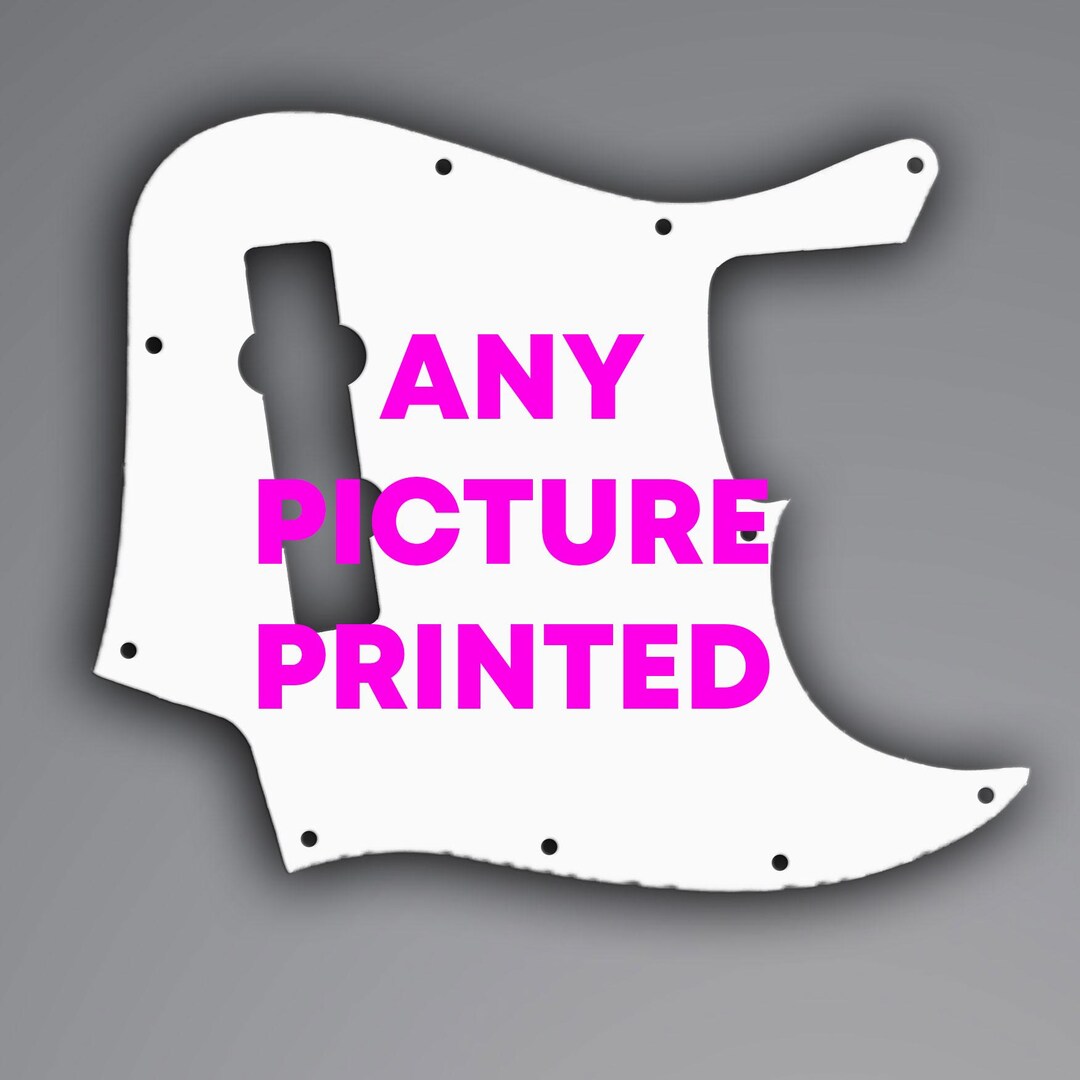 Fender Jazz Bass Pickguard 3 Ply(w/b/w) 8 Mounting Hole Personalised ...