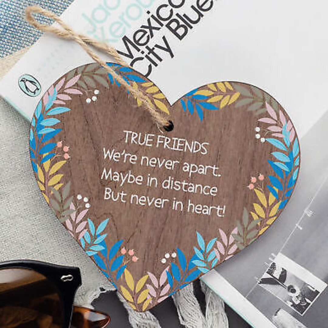 True Friends Never Apart Cute Wooden Hanging Plaque Gift Best - Etsy