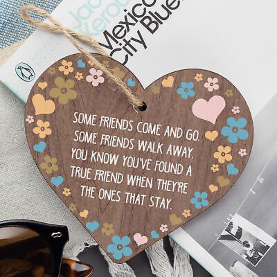 True Friend Poem Friendship Best Friends Gift Hanging Plaque Love ...