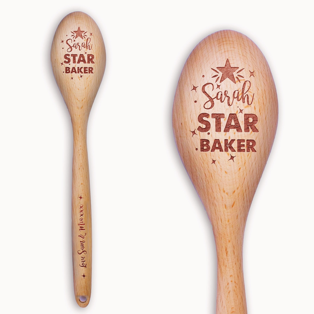 Personalised Wooden Spoon Star Baker Prize Winners Trophy, Laser ...