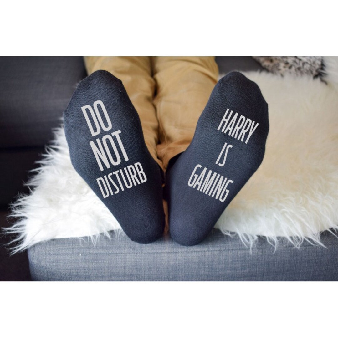 Personalised Socks Do Not Disturb Gaming - Etsy