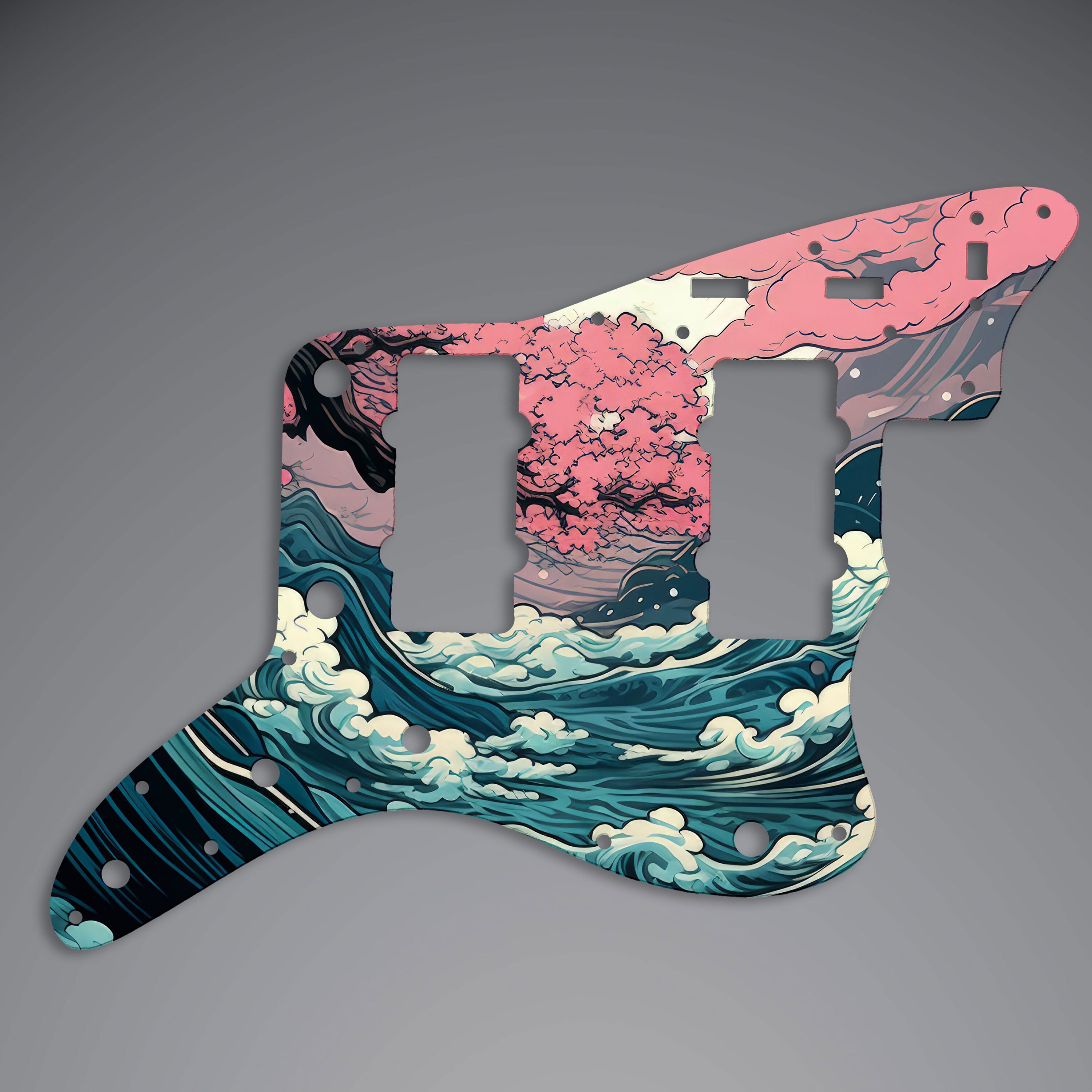 Fender Jazz Master Pickguard 3 Plyw/b/w 14 Mounting Hole Japanese Art ...