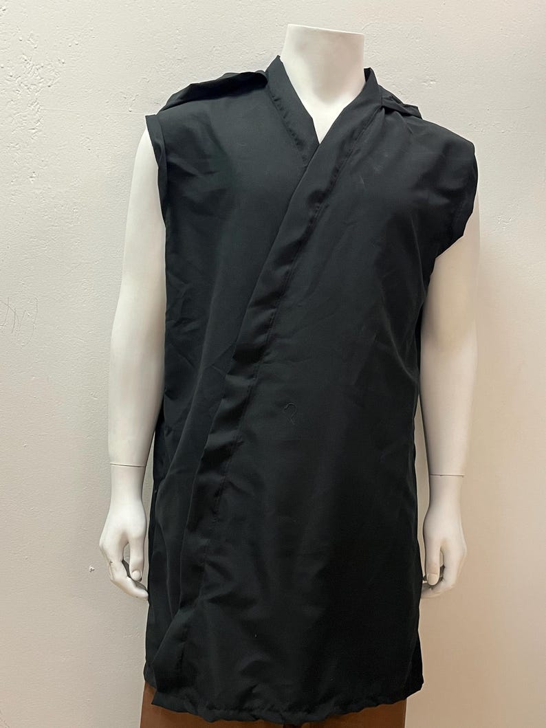 Ready to Ship - Black Tunic Sleeveless W/hood C3 - Etsy