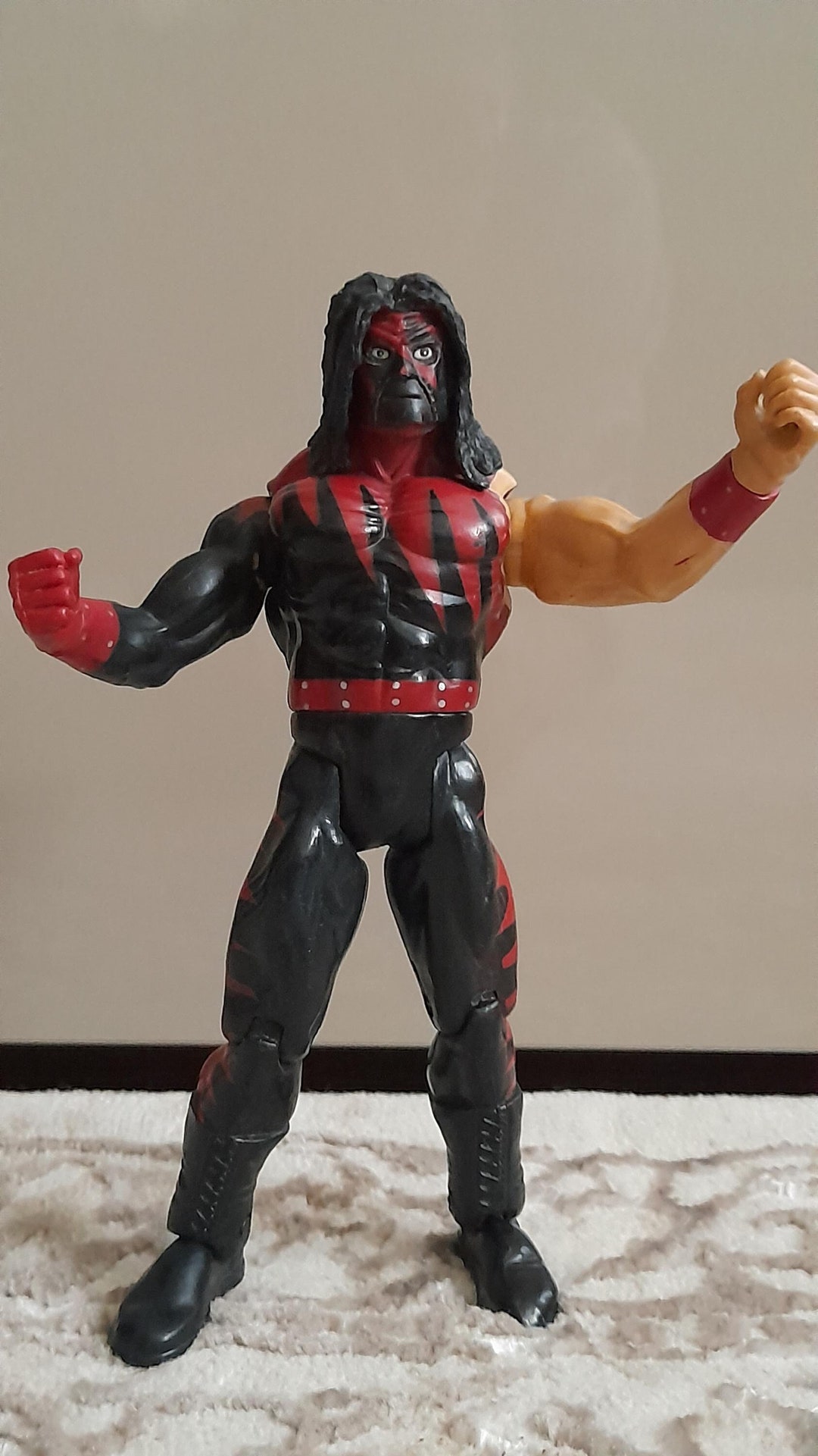 Kane, 1999 Jakks Pacific, Titan Tron Wrestling Figure, 1990s Wrestler ...