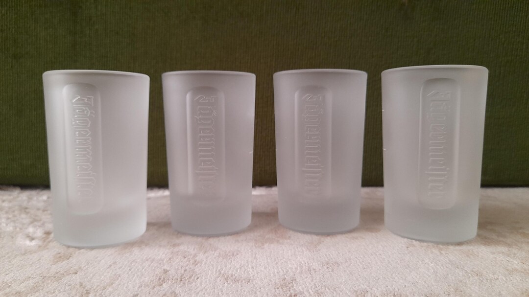 Jägermeister Frosted Shot Glass Set of 4, German Shot Glass, 2cl/4cl ...