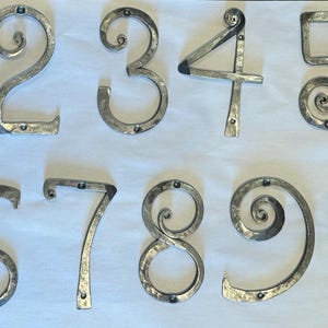 Hand Forged Iron House Numbers - Etsy