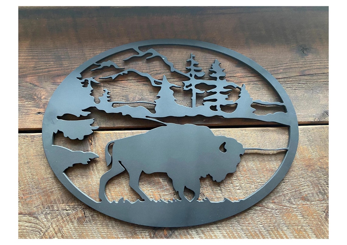 Iron Bison Sign - Etsy