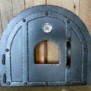 Rustic Arched Hinged Pizza Oven Door - Etsy