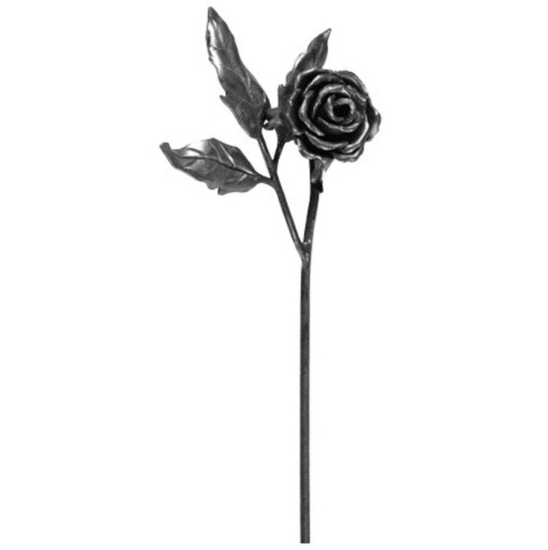 Classic Long Stem Iron Rose Etsy
