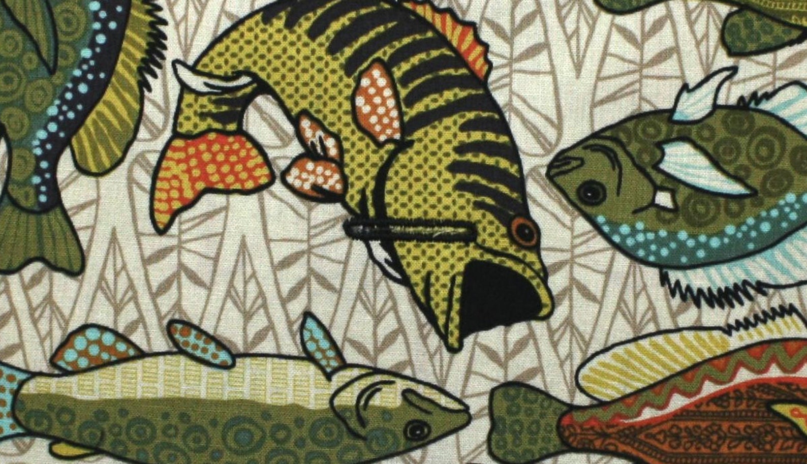 Let's Go Fishin' Trophy Fish W/ Anchor Collection, Rustic Fishing Cabin ...