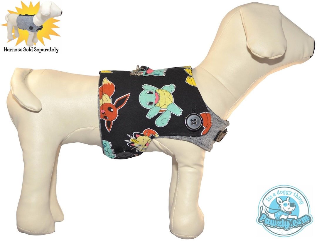 Pokemon Dog Harness Vest Pikachu, Squirtle, Charmander, Eevee, and ...