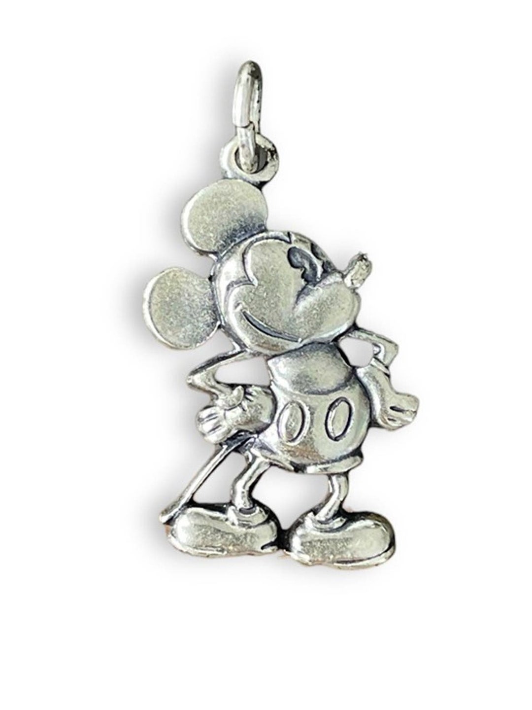 Disney Mickey Mouse Sterling Silver Charm Pendant 925 Vintage - Etsy