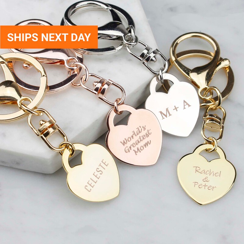 Heart Keychain - Etsy