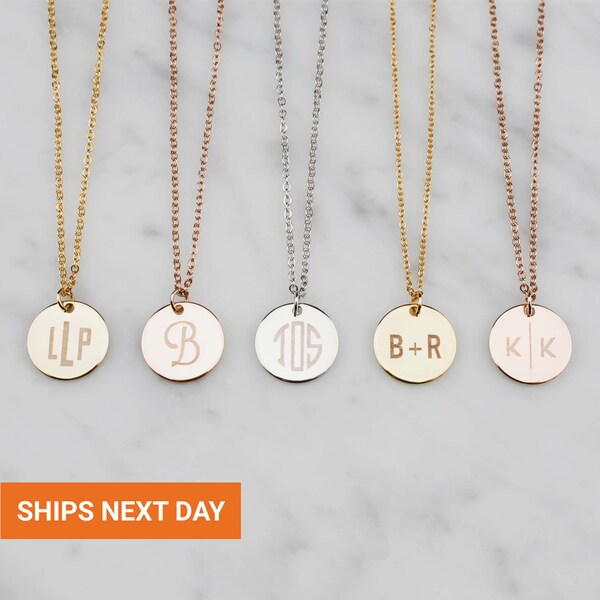 Monogram Necklace - Etsy