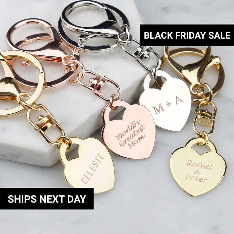 Heart Keychain - Etsy