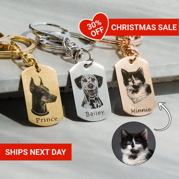 Custom Dog Keychain - Etsy