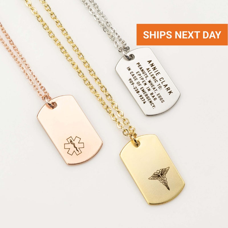 Medical Id Necklace - Etsy