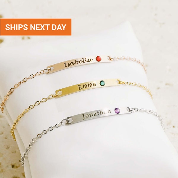 Birthstone Name Bracelets for Women - Etsy