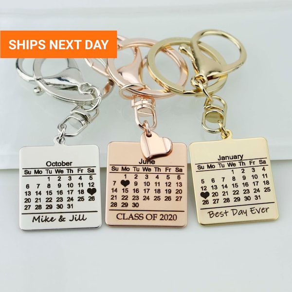 Calendar Keychain - Etsy