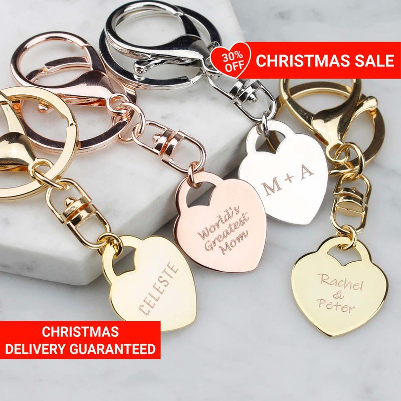 Heart Keychain - Etsy